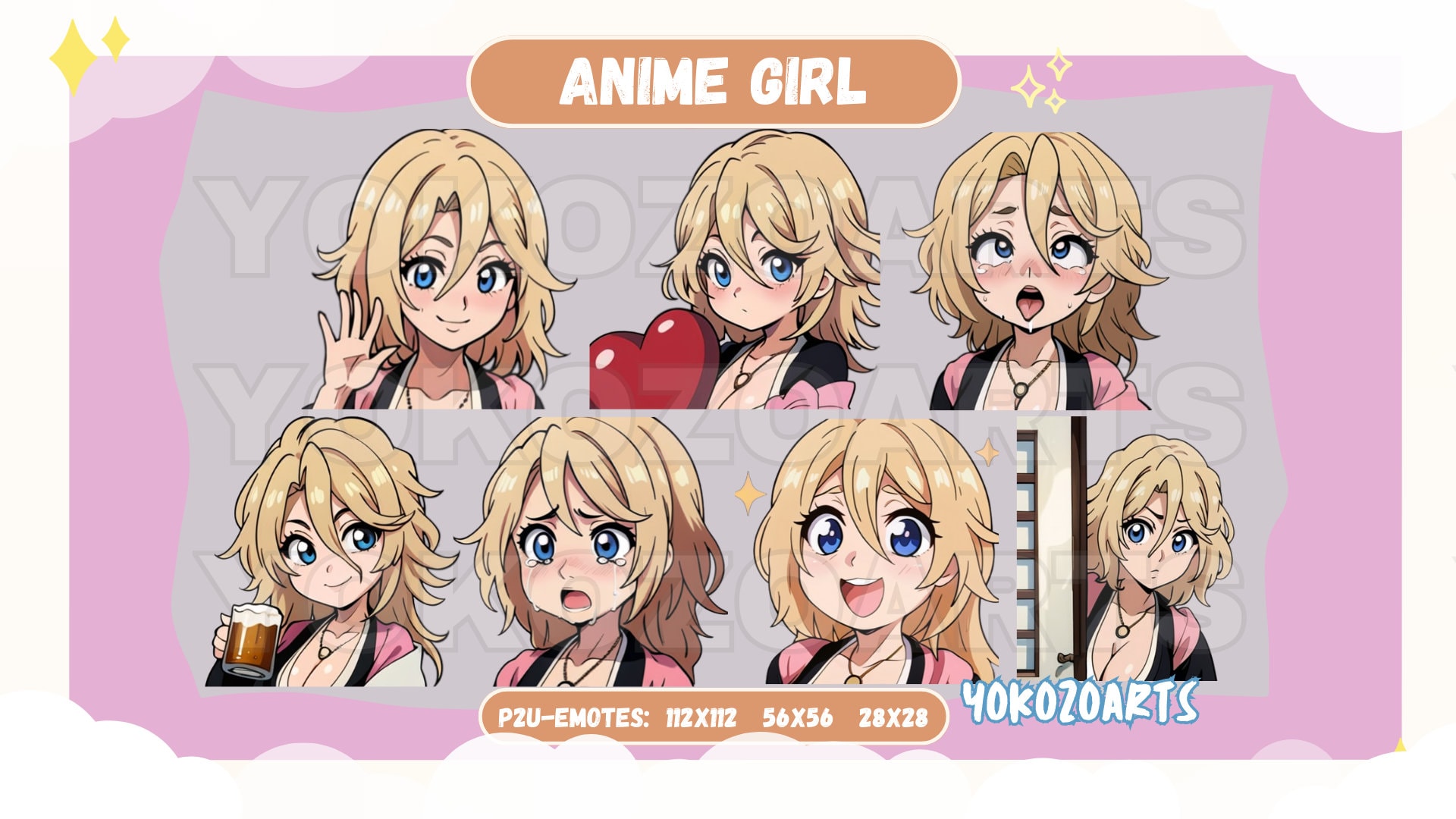 Soul Reaper Anime Girl, Anime Emotes, Chibi Emotes for Twitch/discord ...