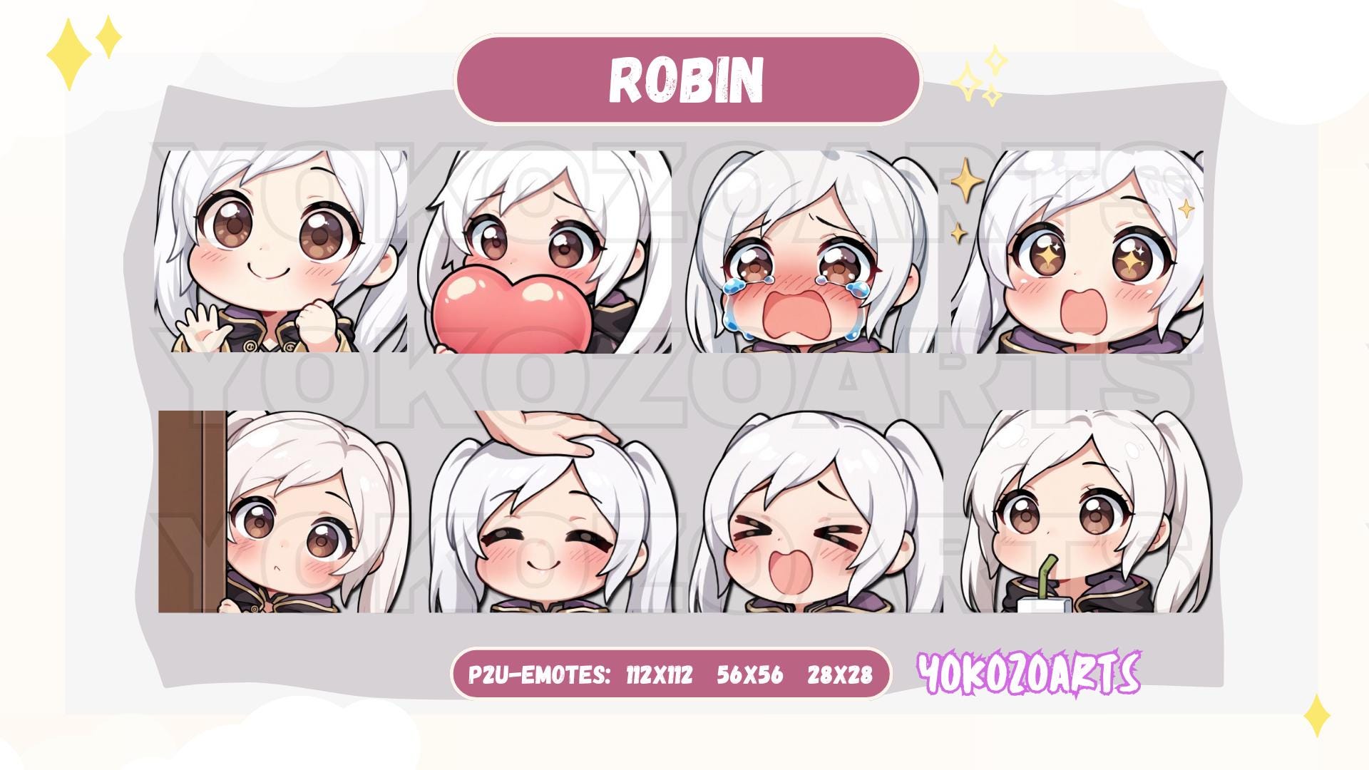 Fire Emblem: Awakening - Robin , Chibi Emotes for Twitch/discord ...