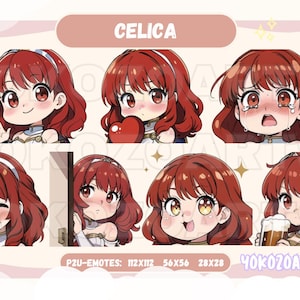 Fire Emblem Echoes: Celica , Chibi Emotes for Twitch/discord/youtube - Etsy