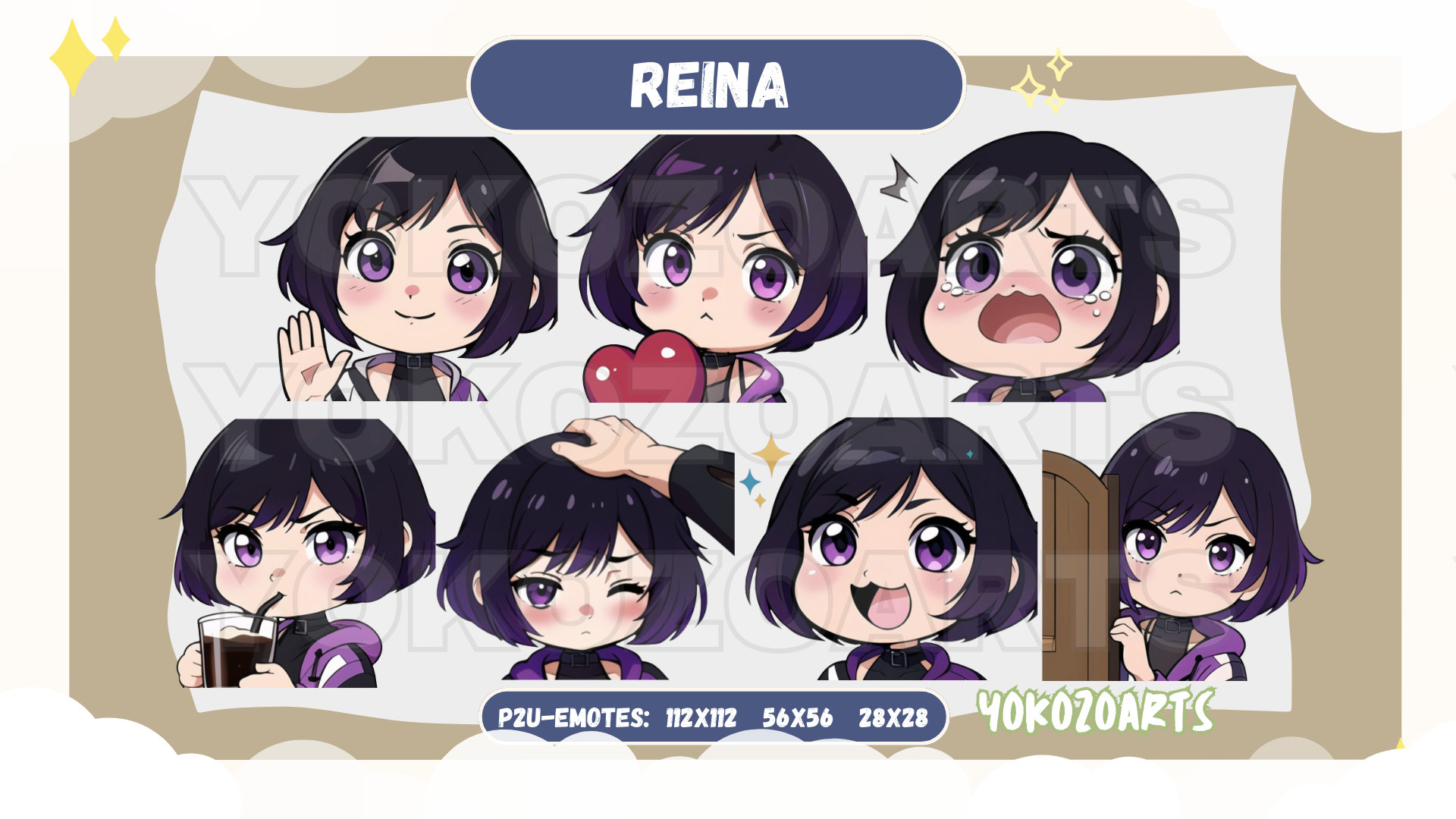 Tekken 8 - Reina Emotes, Fighter Girl, Chibi Emotes for Twitch/discord ...