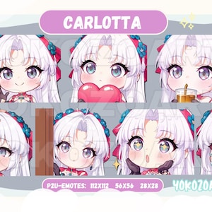 Wuthering Waves - Carlotta Emotes, Ready to Use Cute Chibi Emotes for ...