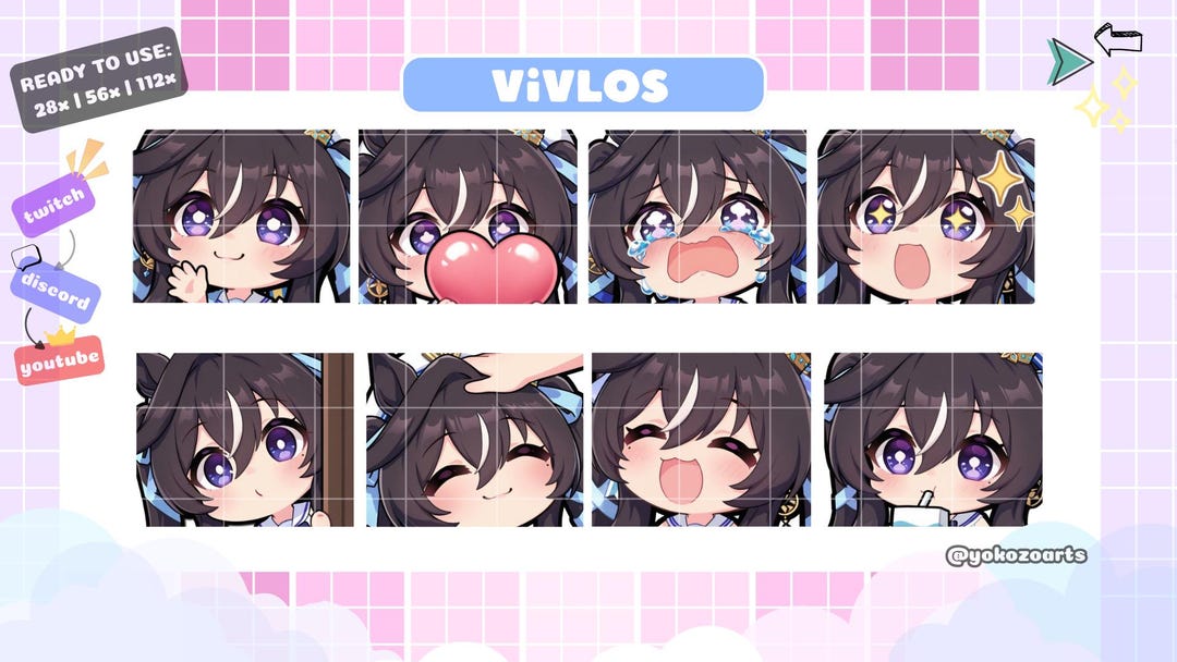 Umamusume - Vivlos Emotes, Chibi Emotes for Twitch/discord/youtube - Etsy
