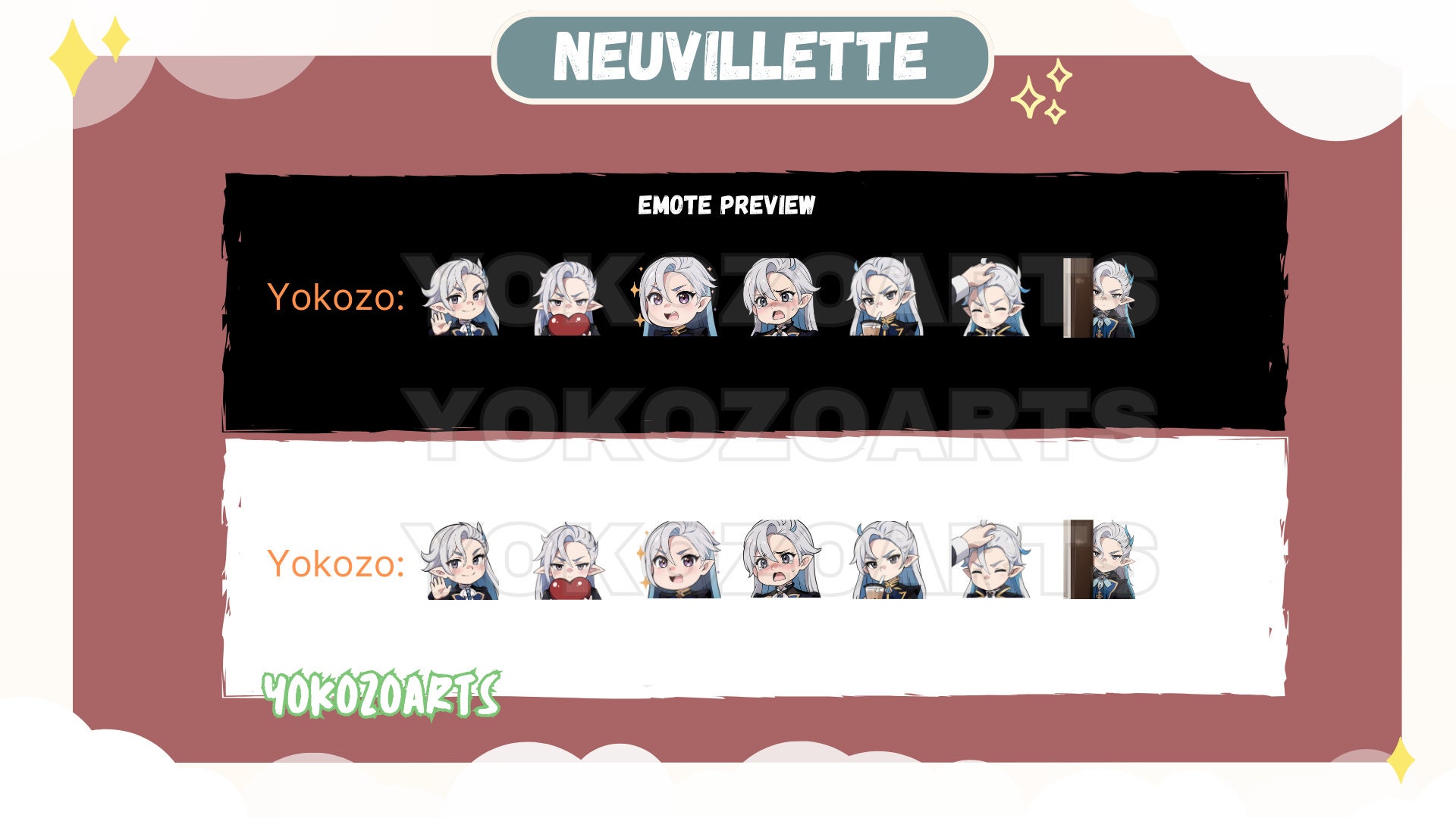 Genshin Impact - Neuvillette Emotes, Ready to Use Cute Chibi Emotes for ...