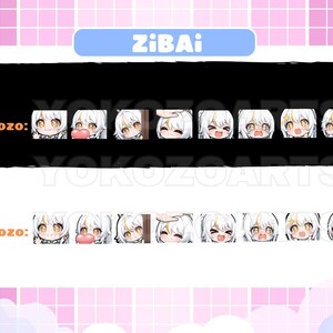 Genshin Impact - Zibai Emotes, Ready to Use Cute Chibi Emotes for ...