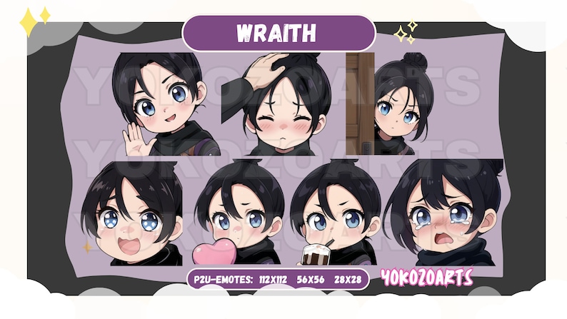 Apex Legends - Wraith Emotes, FPS Emotes, Chibi Emotes for Twitch ...