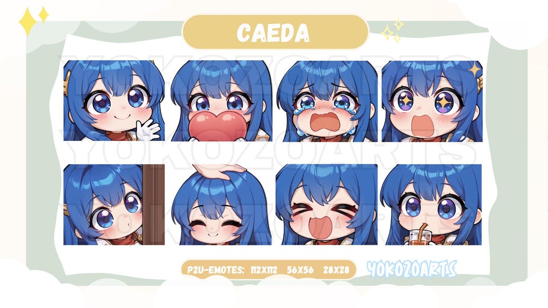 Fire Emblem - Caeda, Chibi Emotes for Twitch/discord/youtube - Etsy