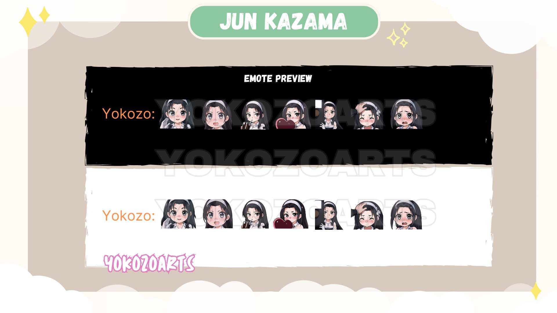 Tekken 8 - Jun Kazama Emotes, Fighter Girl, Chibi Emotes for Twitch ...