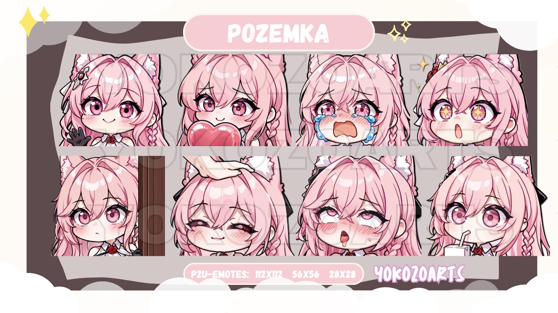 Arknight - Pozemka , P2U Emotes for Youtube/twitch/discord - Etsy