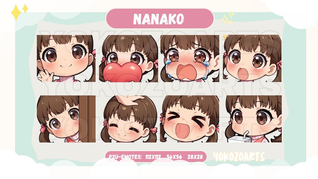 Persona/p4 - Doujima Nanako, Anime Chibi Emotes for Twitch/discord ...