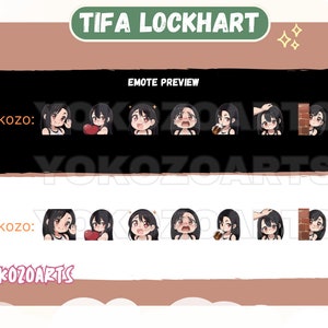 Final Fantasy 7 - Tifa Lockhart Emotes, Anime Emotes, Discord/twitch ...