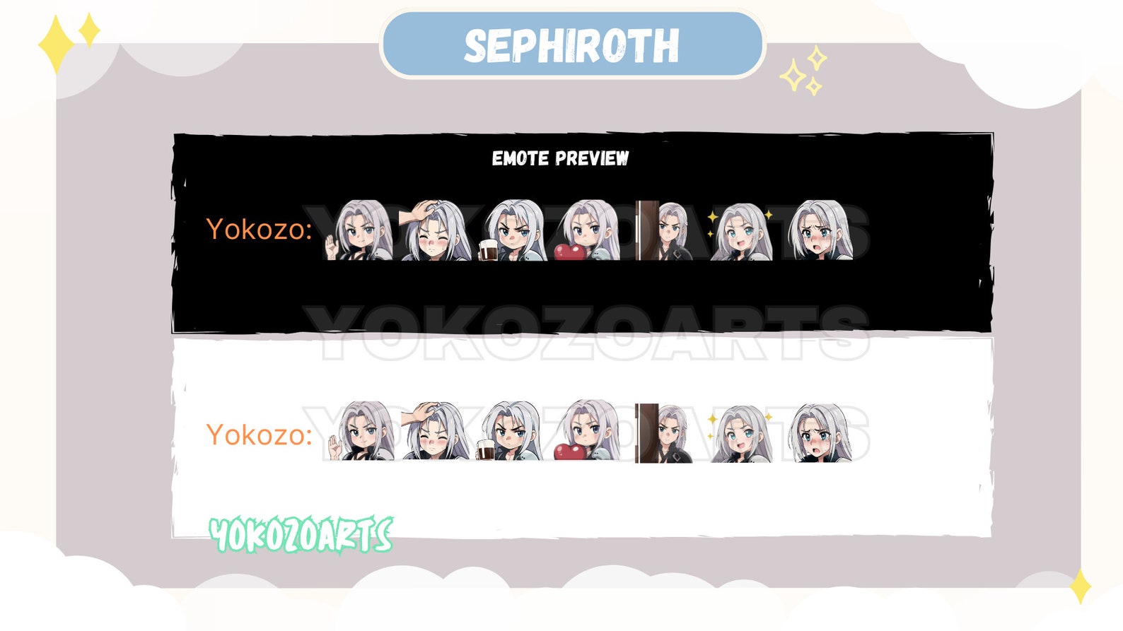 Final Fantasy - Sephiroth Emotes, Anime Emotes, Discord/twitch/youtube ...