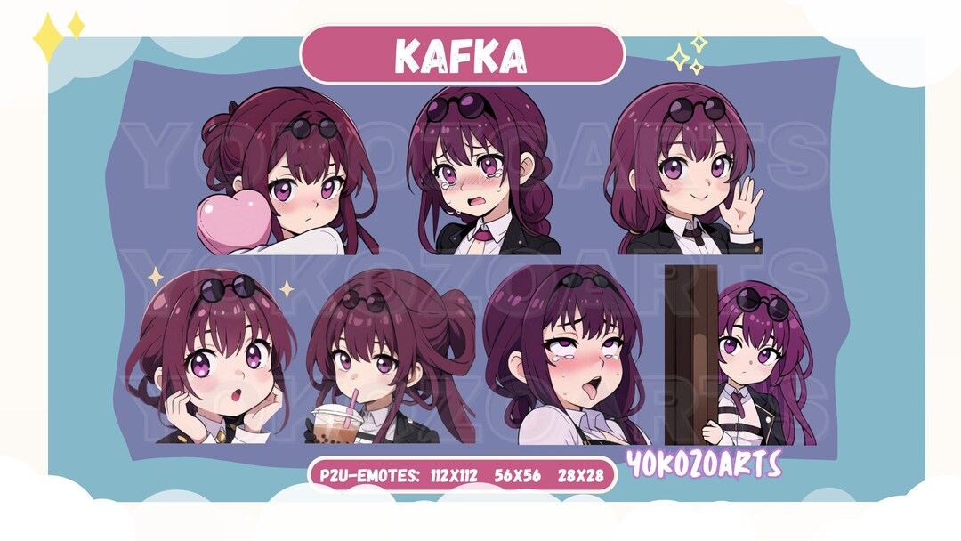 Honkai Star Rail Kafka Emotes, Ready to Use Cute Chibi Emotes for ...