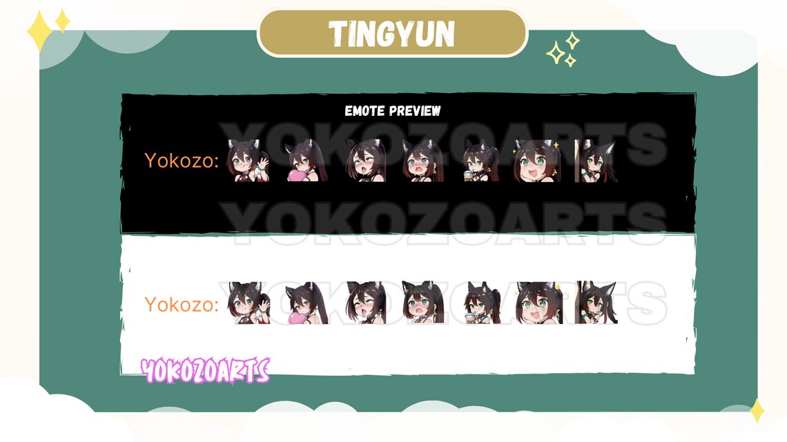 Honkai Star Rail - Tingyun Emotes, Ready to Use Cute Chibi Emotes for ...