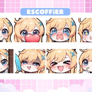 Genshin Impact - Escoffier Emotes, Ready to Use Cute Chibi Emotes for ...