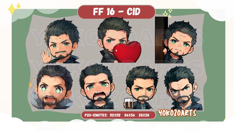 Final Fantasy 16 - Cidolfus Telamon (cid) Emotes, Anime Emotes, Discord ...