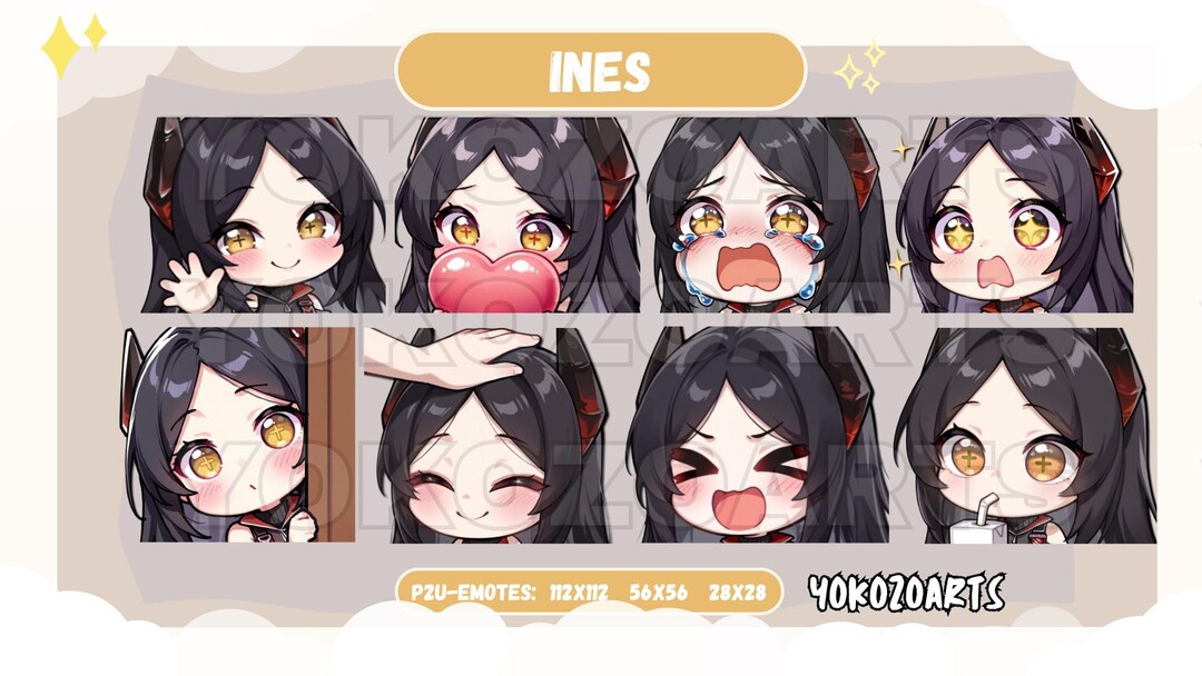 Arknight - Ines, P2U Emotes for Youtube/twitch/discord - Etsy