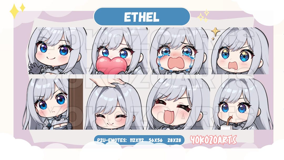Xenoblade Chronicles 3 - Ethel Chibi Emotes for Twitch/discord/youtube ...