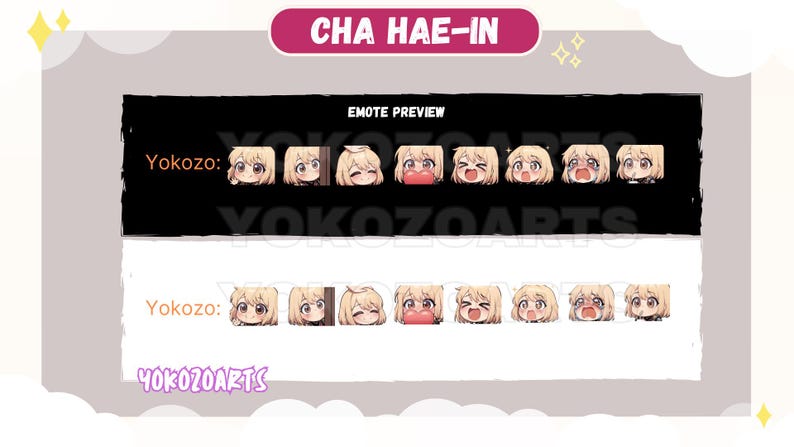 Hunter Cha Hae-in Emotes, Anime Emotes, Chibi Emotes for Twitch/discord ...