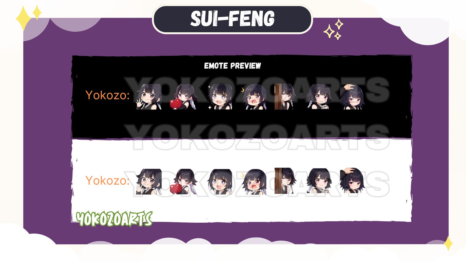 Shinigami Assassin Anime Girl, Anime Emotes, Chibi Emotes for Twitch ...