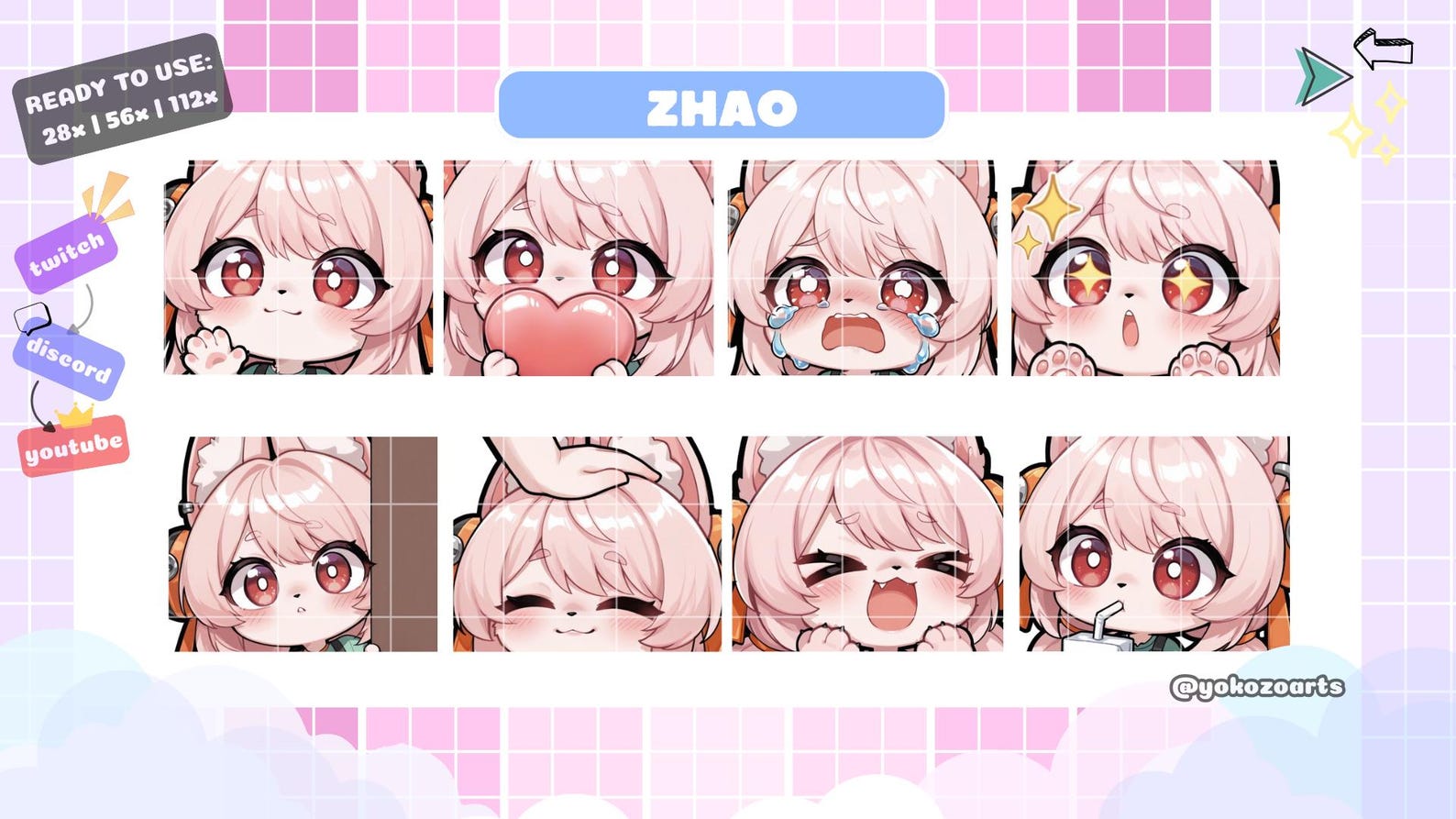 ZZZ - Zhao Emotes, Ready to Use Cute Chibi Emotes for Discord/youtube ...