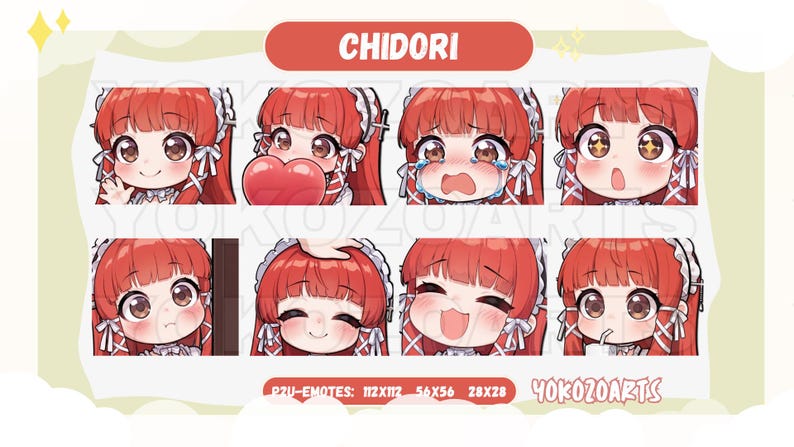 Persona 3 - Chidori Yoshino, Video Game Chibi Emotes for Twitch/discord ...