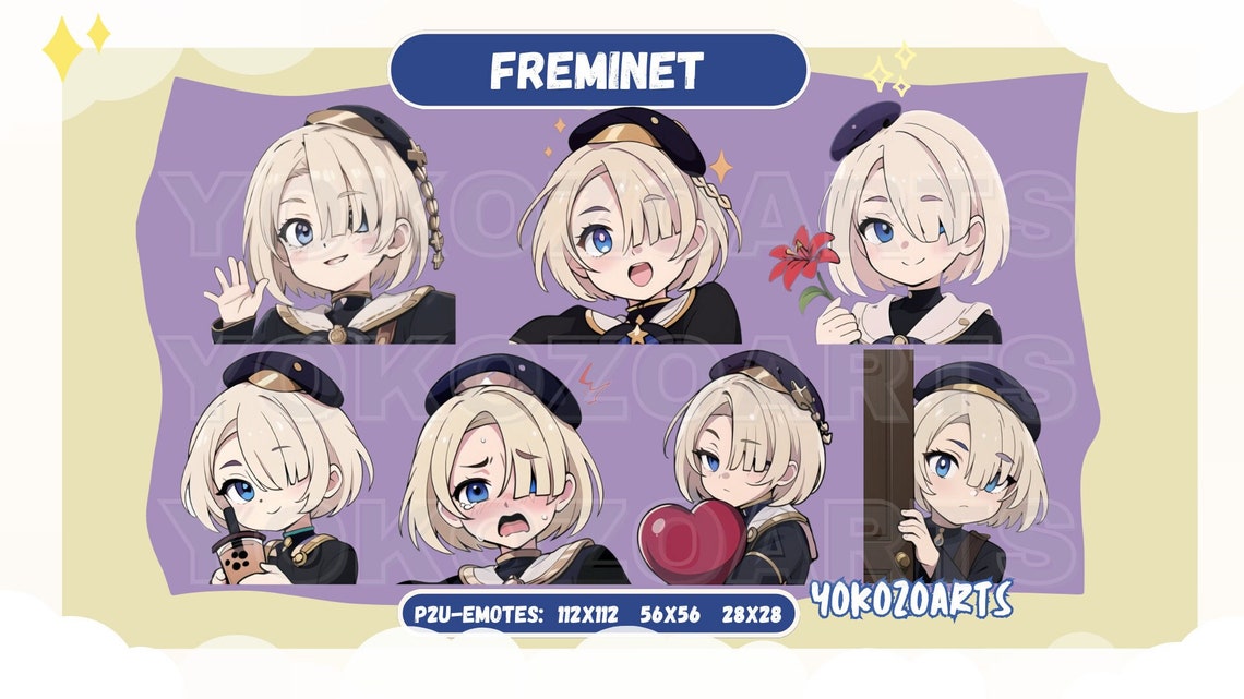 Genshin Impact Freminet Emotes Ready to Use Cute Chibi - Etsy Canada