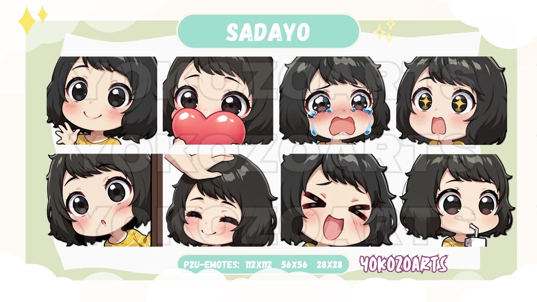 Persona/p5 Sadayo, Anime Chibi Emotes for Twitch/discord/youtube - Etsy