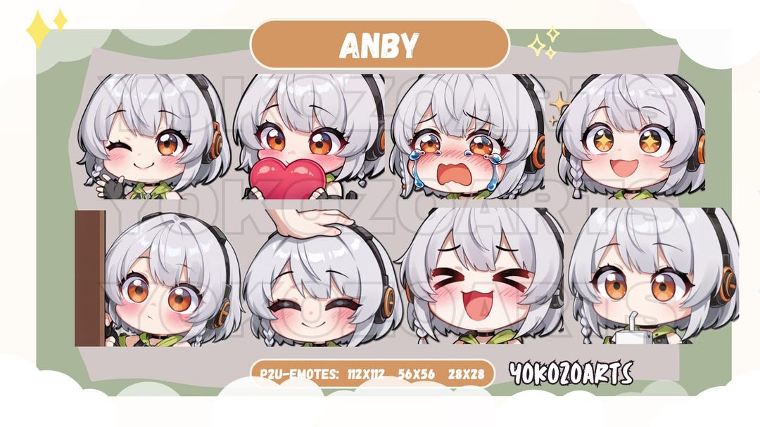 ZZZ - Anby Emotes, Ready to Use Cute Chibi Emotes for Discord/youtube ...