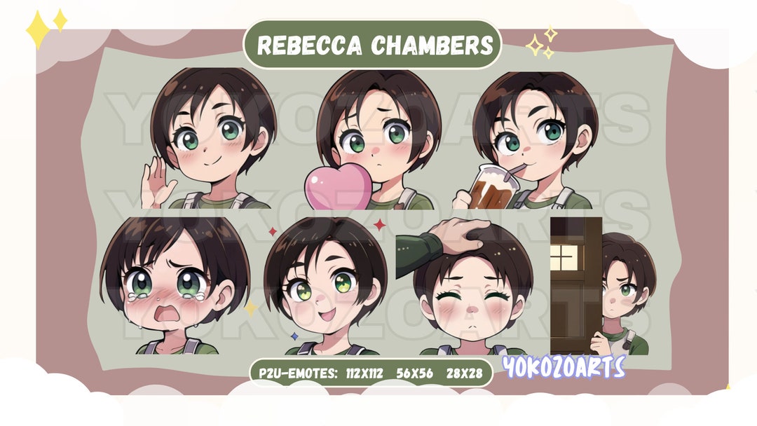 Resident Evil Rebecca Chambers Emotes, Anime Emotes, Discord/twitch ...