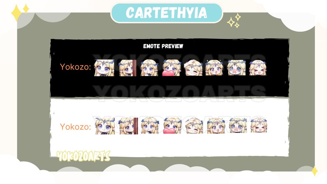 Wuthering Waves - Cartethyia Emotes, Ready to Use Cute Chibi Emotes for ...