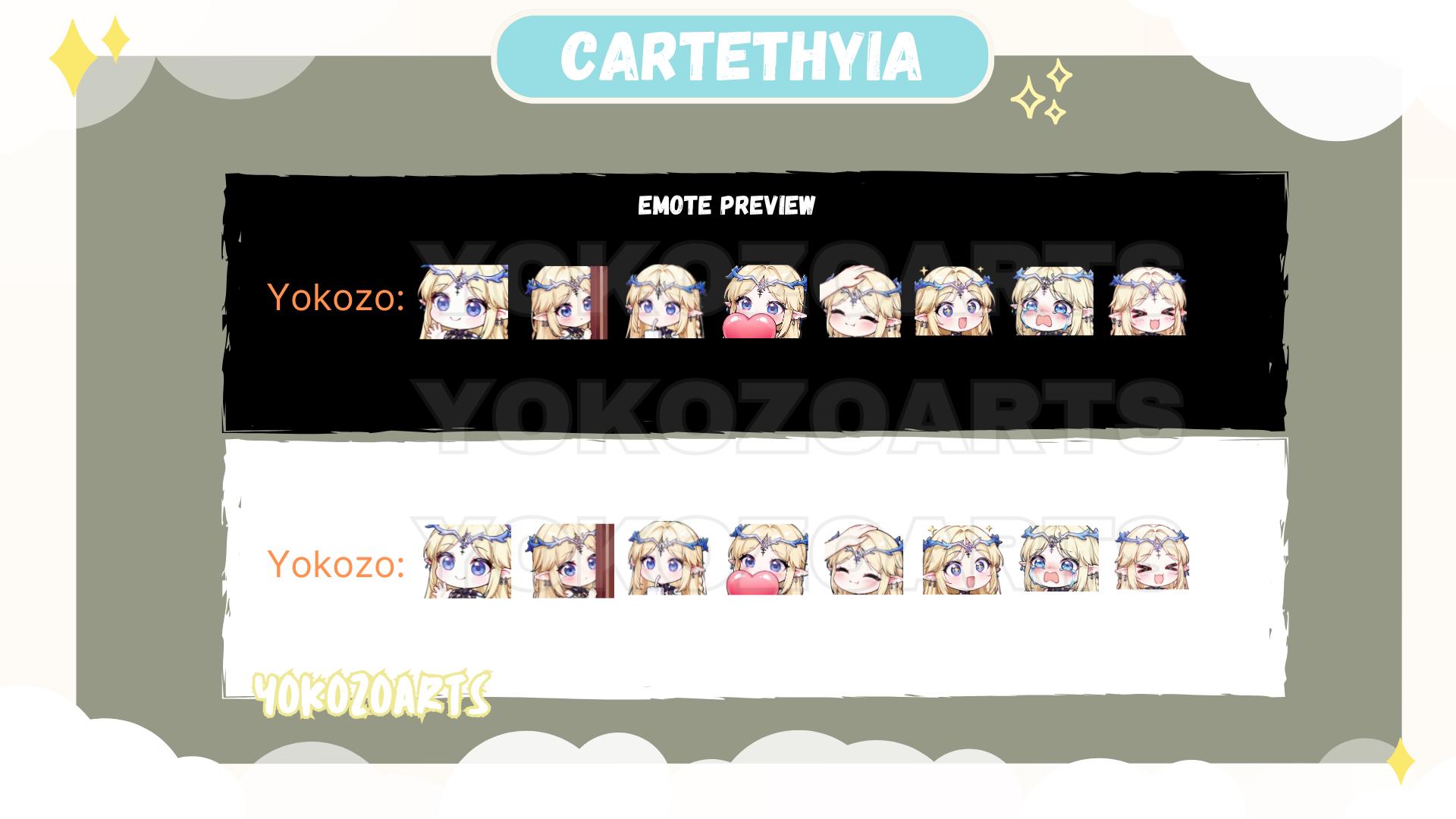 Wuthering Waves - Cartethyia Emotes, Ready to Use Cute Chibi Emotes for ...
