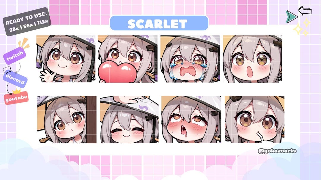 NIKKE: Goddess of Victory - Scarlet Emotes, P2U Chibi Emotes for ...