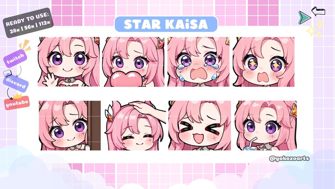 Star Guardian Kaisa Emotes, League of Legends Emotes for Youtube/twitch ...