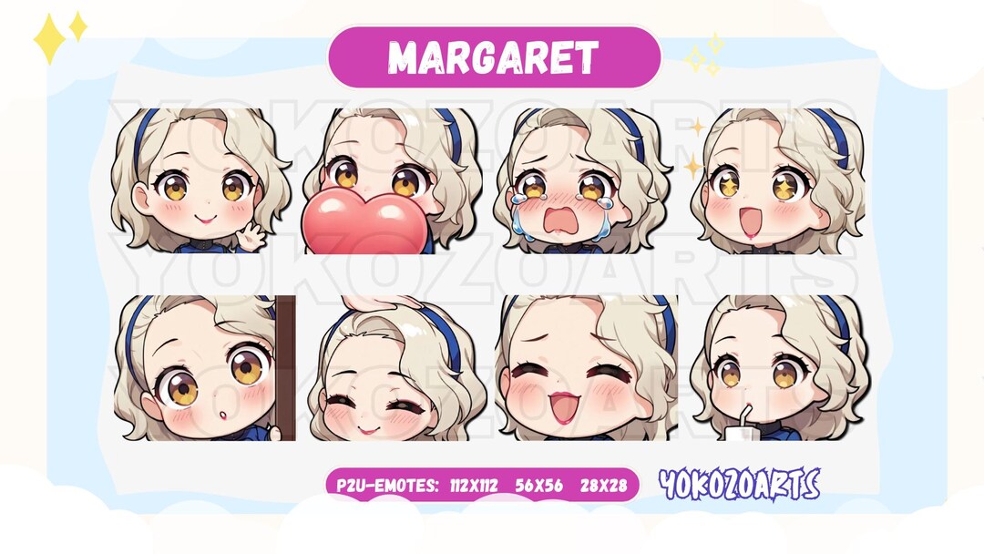 Persona/p4 - Margaret, Anime Chibi Emotes for Twitch/discord/youtube - Etsy