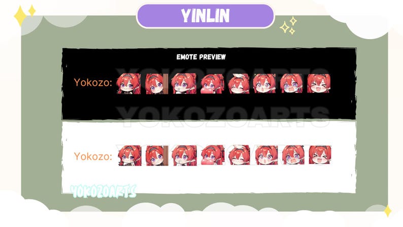 Wuthering Waves - Yinlin Emotes, Ready to Use Cute Chibi Emotes for ...