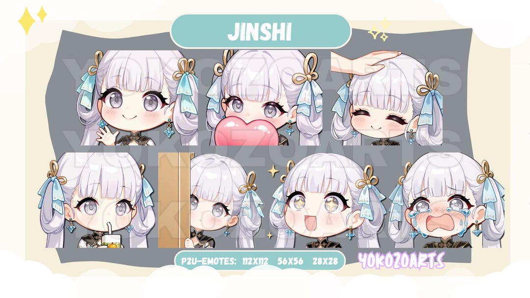 Wuthering Waves Jinshi Emotes, Ready to Use Cute Chibi Emotes for ...