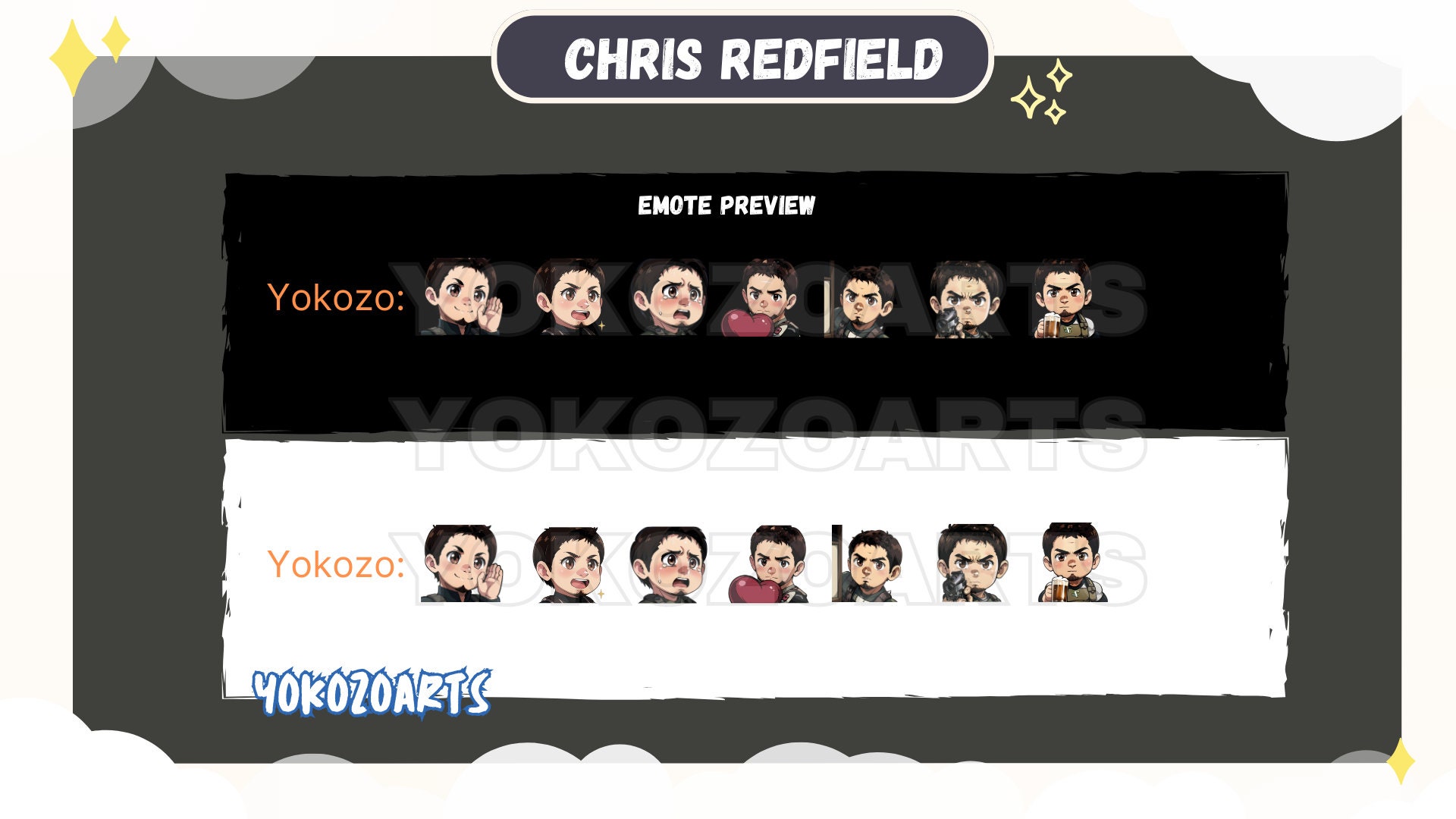 Resident Evil - Chris Redfield (RE 5) Emotes, Anime Emotes, Discord ...