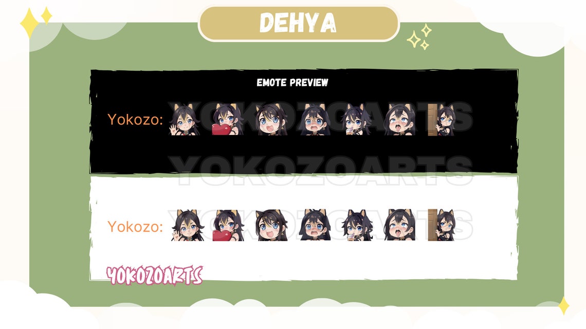 Genshin Impact Dehya Emotes, Ready to Use Cute Chibi Emotes for Discord ...