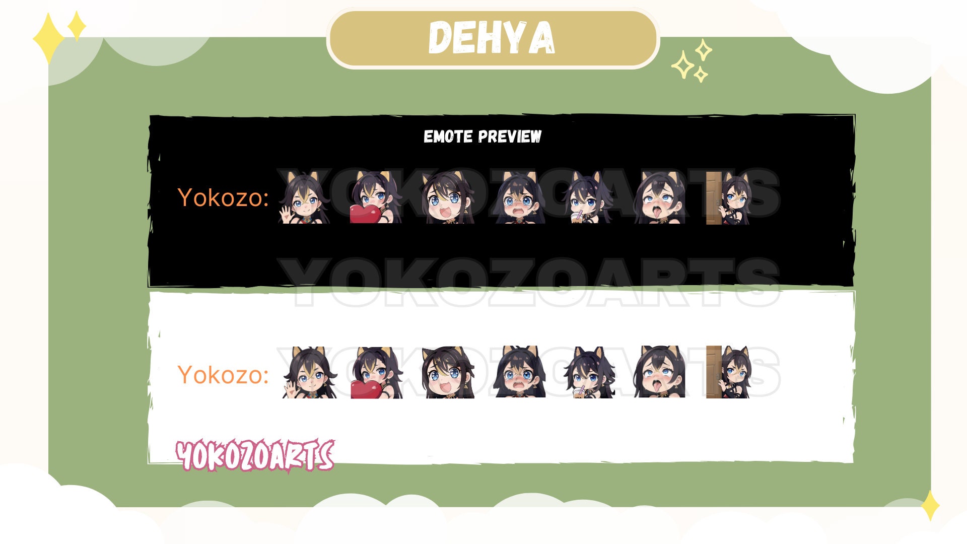 Genshin Impact Dehya Emotes, Ready to Use Cute Chibi Emotes for Discord ...