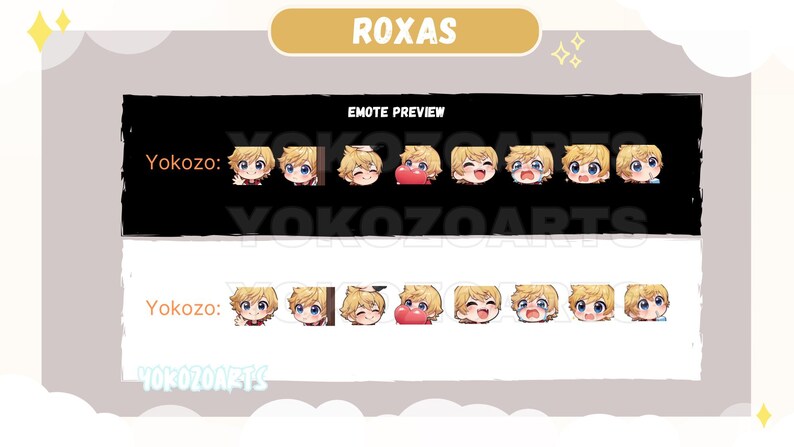 Kingdom Hearts - Roxas Chibi Emotes for Twitch/discord/youtube - Etsy