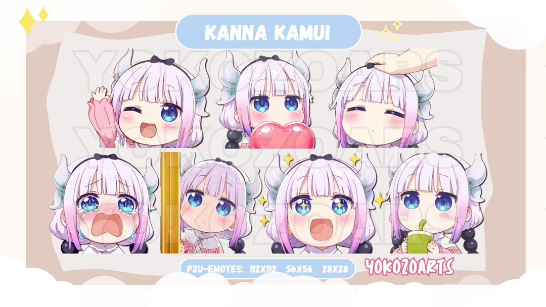 Dragon Girl Emotes, Anime Chibi Emotes, Twitch/discord/youtube Emotes ...