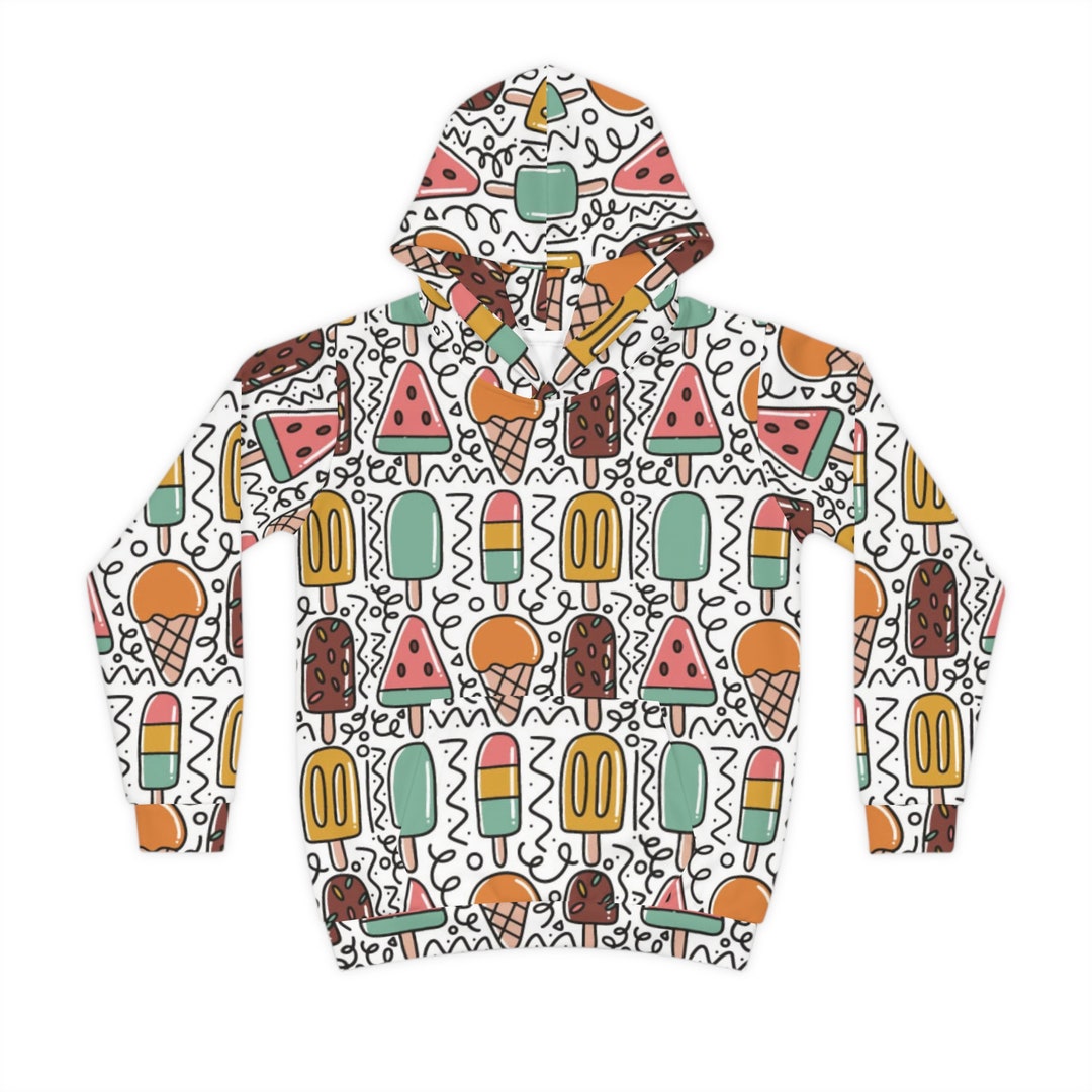 Custom Kids All-over Print Hoodie Eco-friendly Vibrant - Etsy