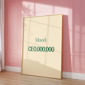 CEO Poster for Entrepreneurs, Motivational Wall Art, Success Quote ...