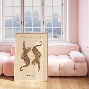 Stylish Leopard Wall Art, Trendy Animal Art Print, Aesthetic Wall Decor ...