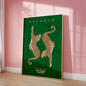 Stylish Leopard Wall Art, Trendy Animal Art Print, Aesthetic Wall Decor ...