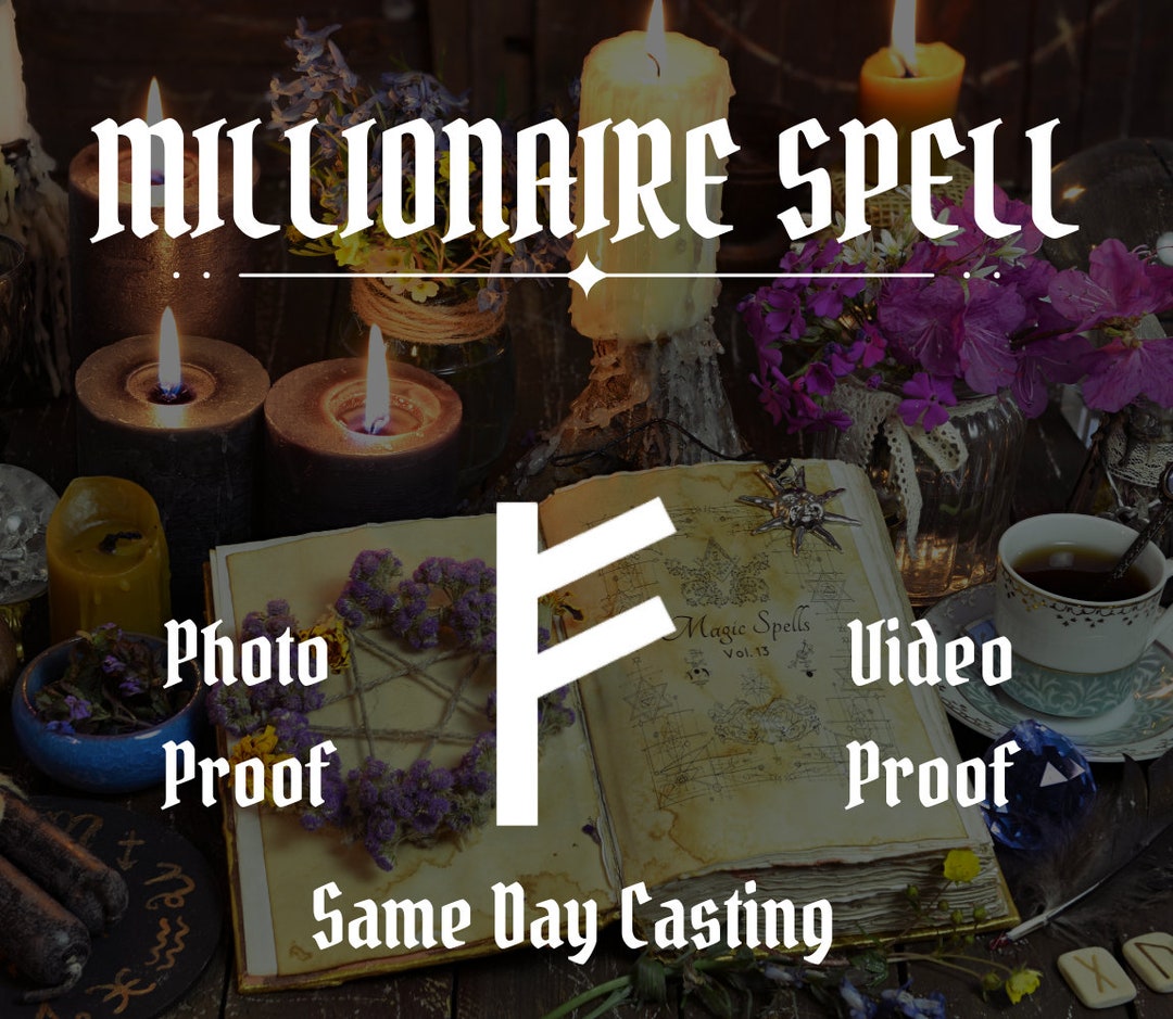 MILLIONAIRE SPELL Instant Money Spell, Wealth Spell, Become Rich Ritual, Strong Money Spell ...