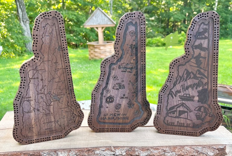 New Hampshire Cribbage Board - Etsy