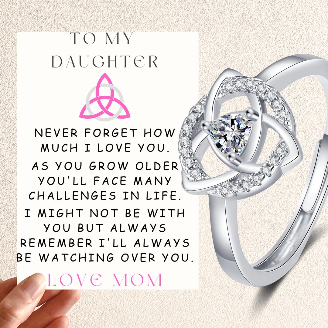 To My Daughter Eternal Love Ring Adjustable Fashion Jewelry Ring ...
