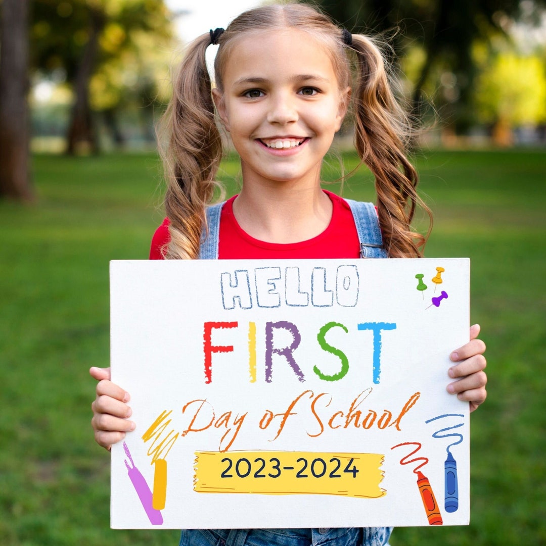 Hello First Day of School Printable JPG/PDF/SVG - Etsy