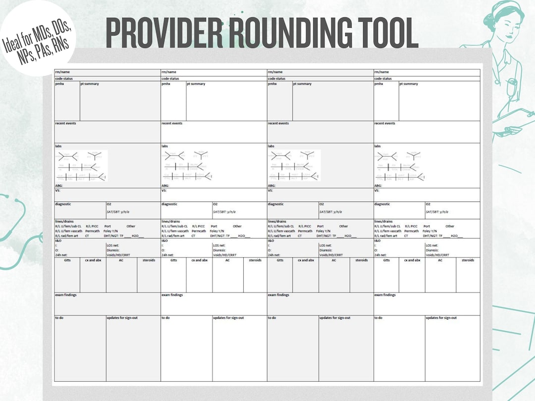 Provider Rounding Tool great for Physician, Nurse Practitioner ...